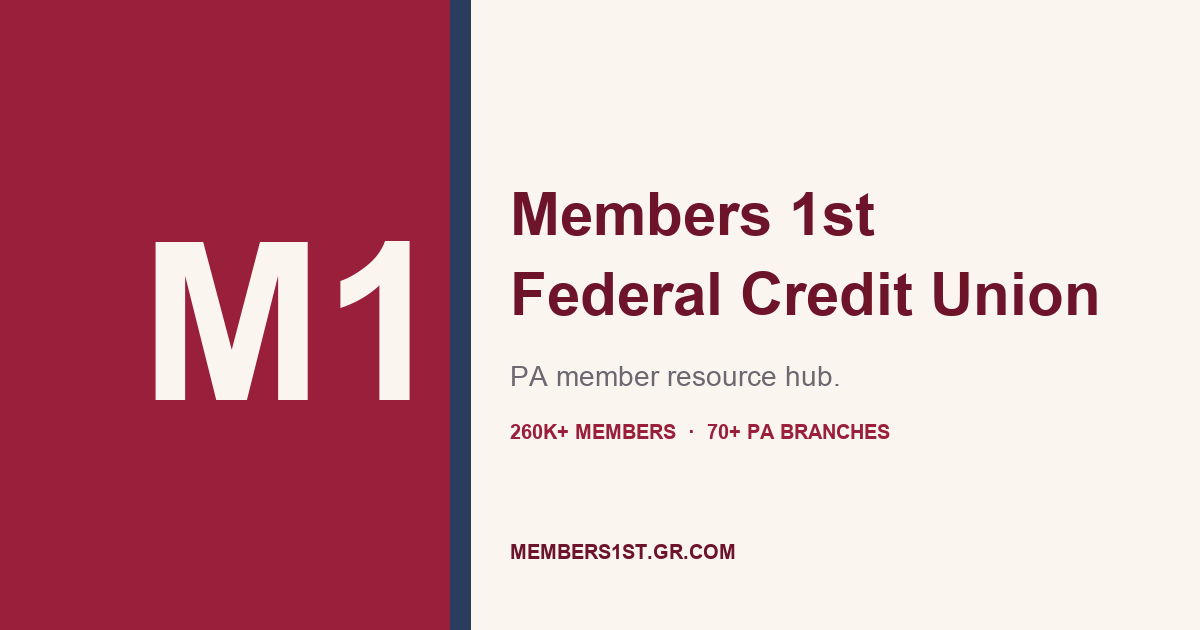 Members 1st Federal Credit Union — PA Member Hub